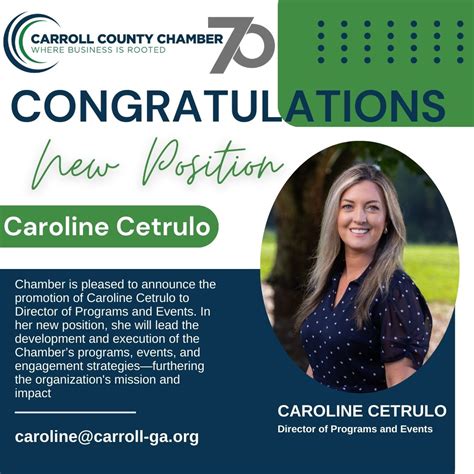 Carroll Congratulations To Our Very Own Caroline Cetrulo On Her New