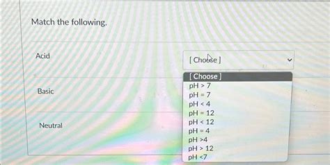 Solved Match The Chegg Com