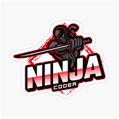 Ninja Coder Sticker For Sale By Clubtee How To Make Logo Logo Logos