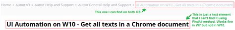 Ui Automation On W10 Get All Texts In A Chrome Document Autoit General Help And Support