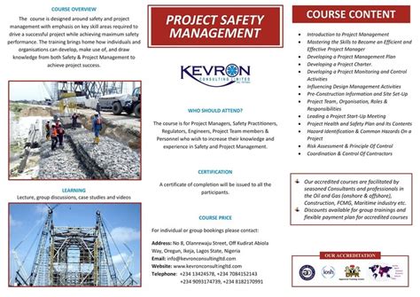 2 day project safety management apsm course education nigeria