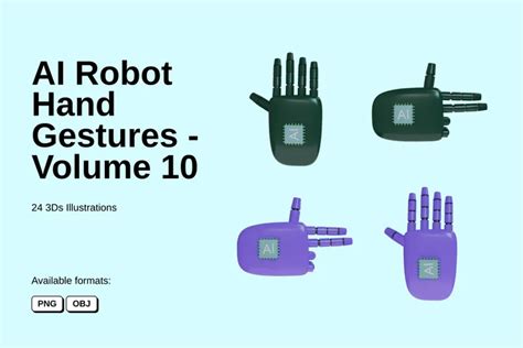 Ai Robot Hand Gestures Volume 7 3d Icon Pack 24 Free Download Science And Technology 3d Icons