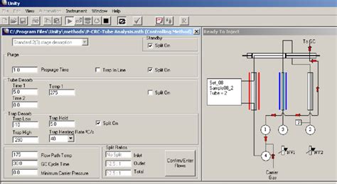 Markes Intl Unity Software Screen Capture The Left Portion Is The