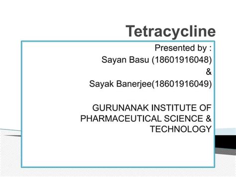 Tetracyclines Ppt