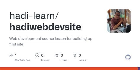 GitHub Hadi Learn Hadiwebdevsite Web Development Course Lesson For Building Up First Site