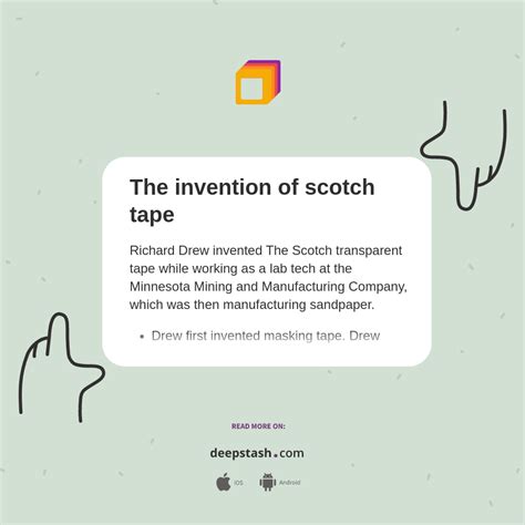 The Invention Of Scotch Tape Deepstash