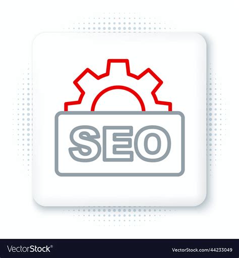Line Seo Optimization Icon Isolated On White Vector Image