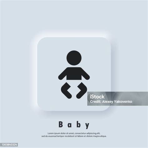아기 아이콘 어린이 기저귀 착용 벡터 Eps 10 Ui 아이콘입니다 Neumorphic Ui Ux 화이트 사용자 인터페이스 웹 버튼 노이모티즘 0명에 대한 스톡 벡터 아트