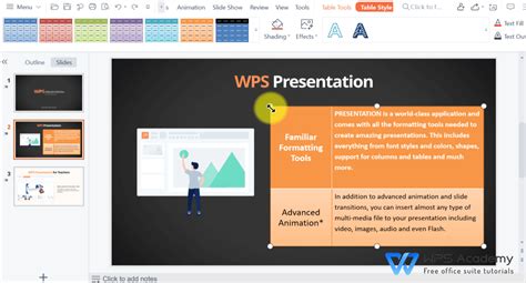 Change The Style Of Table Borders In A Slide WPS Office Academy