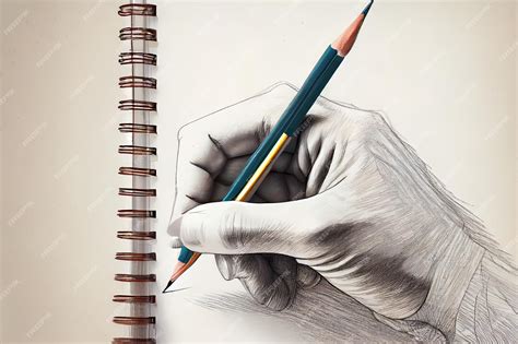 펜 Generative Ai로 손으로 그리는 선의 연속 선 그리기 프리미엄 사진