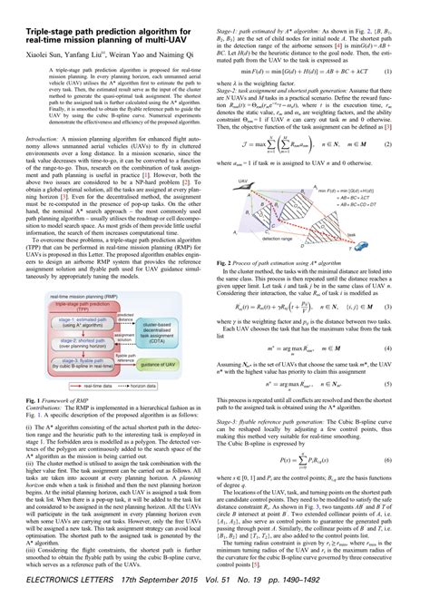 pdf triple stage path prediction algorithm for real time mission planning of multi uav