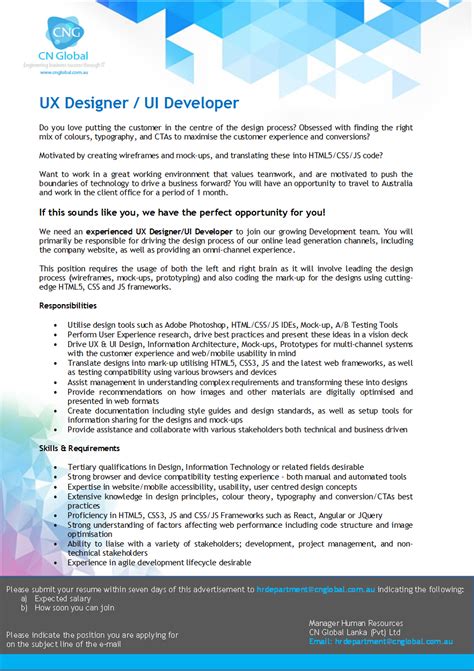 Ux Designer Ui Developer