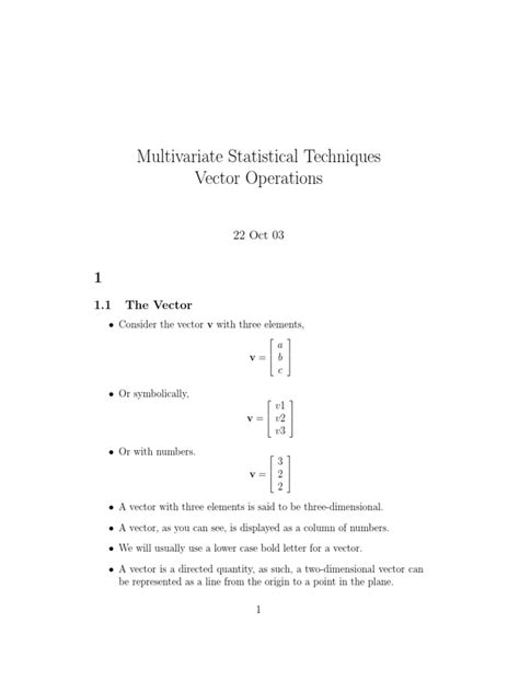 Understanding Vectors An In Depth Exploration Of Vector Operations