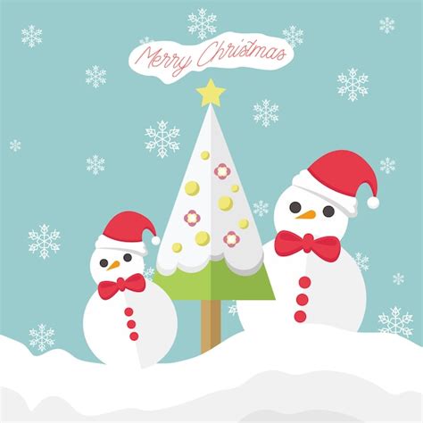 Feliz Natal Boneco De Neve Com Flocos De Neve Fundo Gráfico
