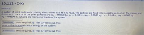 Solved A System Of Point Particles Is Rotating About A Fixed Chegg