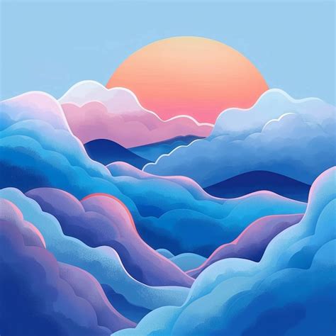 Premium Photo Background Of Comfortable Feeling Bubble Curve Sky Blue Clouds