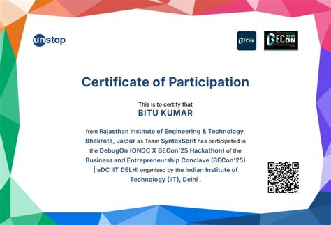 Bitu Kumar On Linkedin Hackathon Entrepreneurship Innovation Iitdelhi Becon25 Ondc