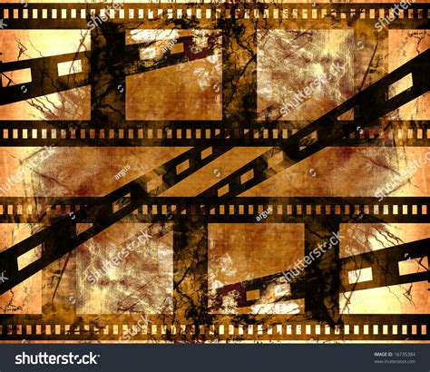 얼룩과 필름 스트립이 있는 오래된 종이 스톡 일러스트 16735384 Shutterstock