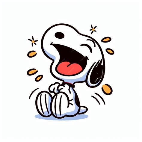 Snoopy Laughing Premium Ai Generated Image