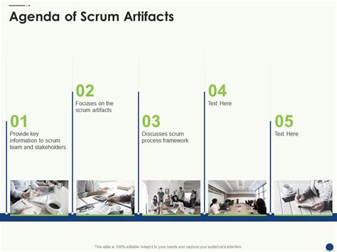 Agenda Of Scrum Artifacts Scrum Artifacts Ppt Structure Presentation