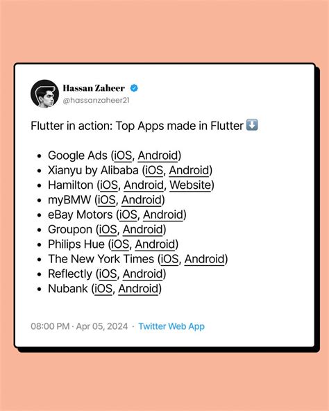 Hassan Zaheer On Linkedin Flutter In Action Top Apps Made In Flutter