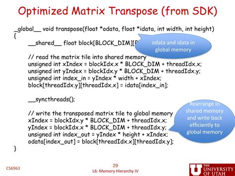 Ppt L6 Memory Hierarchy Optimization Iv Bandwidth Optimization Powerpoint Presentation Id
