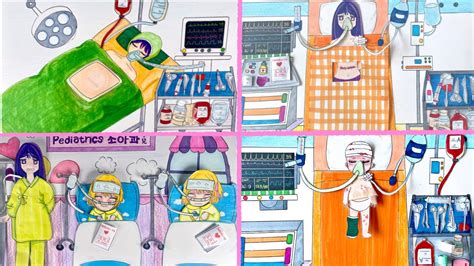 [ ️paper Diy] 내 최애 아이돌 호시노 아이 가족 살려주기🚑최애의 아이 병원 종이놀이 만들기 모음집 Youtube