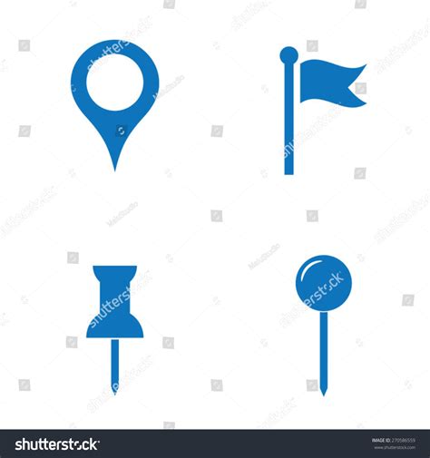 Map Pin Icons Stock Vector Royalty Free 270586559 Shutterstock