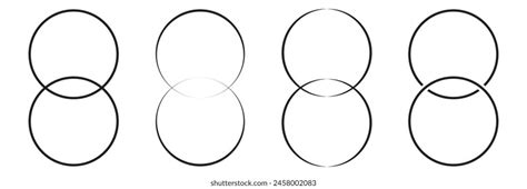 Simple Overlapping Circles Vector Drawing Diagram Stock Vector Royalty Free 2498304727