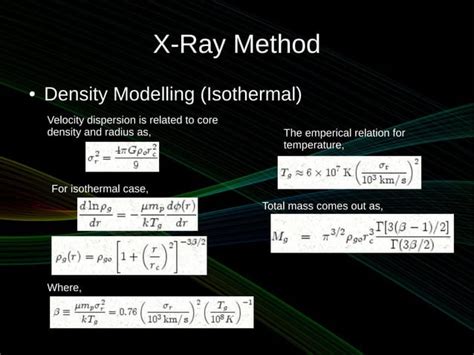 Probing Dark Matter With Weak Lensing And X Rays Ppt