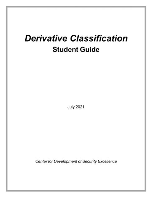 Derivative Classification Student Guide Nursing Nus 699 Stuvia Us Derivative Classification Student Guide Nursing Nus 699 Stuvia Us