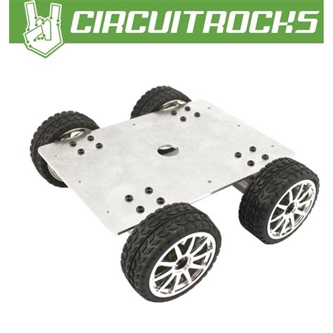 Circuitrocks Mobile Platform Kit 4wd Metal Chassis Dc Geared Motor