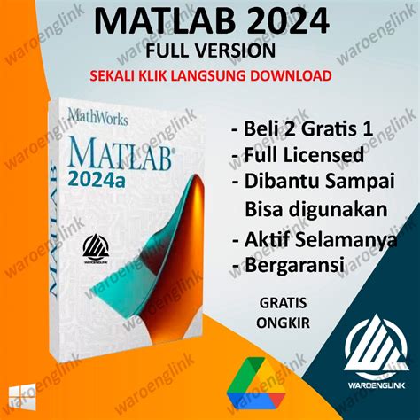 Jual Matlab R2024a 2024 Full Toolbox Addons Video Install For