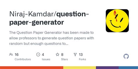 GitHub Niraj Kamdar Question Paper Generator The Question Paper Generator Has Been Made To