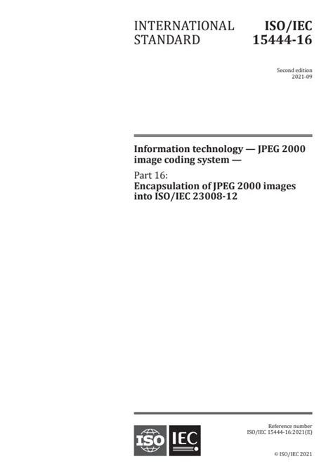 ISO IEC Information Technology JPEG Image Coding System Part