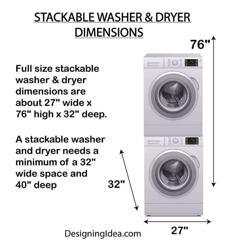 Washer And Dryer Dimensions To Know Size Guide