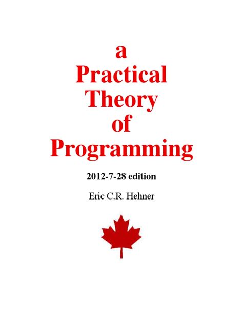 A Practical Theory Of Programming Pdf Boolean Algebra Teaching