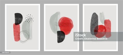 수채화 스트로크 라인과 반점이있는 추상적 인 배경 세트입니다 페인팅된 텍스처를 브러시합니다 포스터 엽서 소셜 미디어 등의 디자인 그래픽 프린트에 대한 스톡 벡터 아트 및