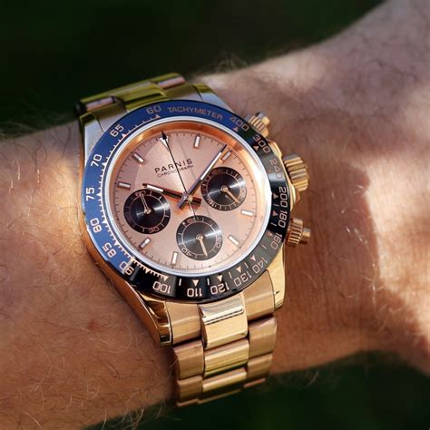 Parnis Chronograph Golden