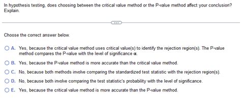 solved in hypothesis testing does choosing between the