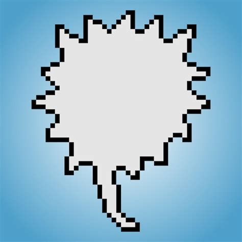 말풍선 픽셀 아트가 있는 텍스트 상자를 위한 장소 벡터 일러스트 레이 션 프리미엄 벡터