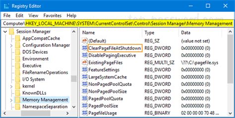 How To Make Windows Clear Pagefile At Shutdown For Added Security Password Recovery
