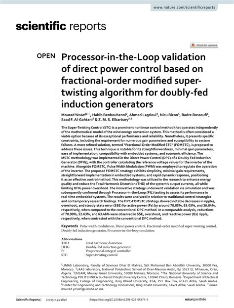 Pdf Processor In The Loop Validation Of Direct Power Control Based On Fractional Order