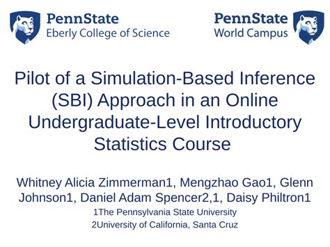 Pdf Pilot Of A Simulation Based Inference Sbi Approach In An Online Undergraduate Level