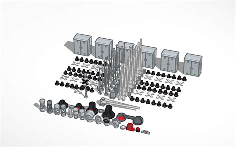 3d Design Railroad Crossing Parts 2 Tinkercad