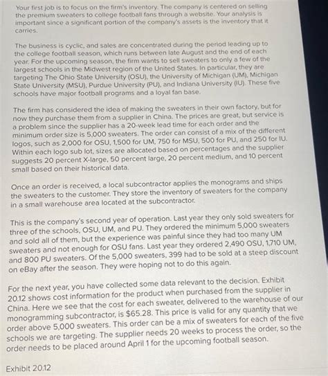 Analytics Exercise 20 1 Algo Is A