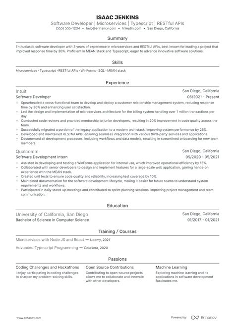 1 Successful Full Stack Systems Developer Resume Example And Writing