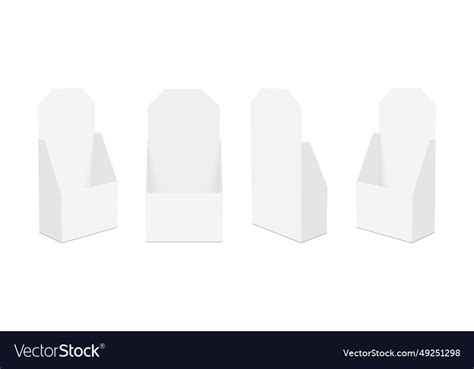 Pos Display Boxes Front Side Back View Royalty Free Vector
