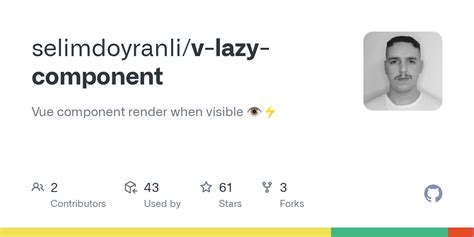 github selimdoyranli v lazy component vue component render when visible 👁️⚡️