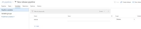 Azure Devops How To Set A Release Pipeline Variable To Null Stack